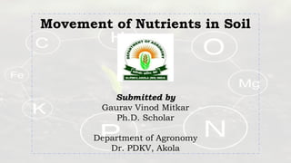 Movement of nutrients in soil or nutrient transformation in soil.pptx