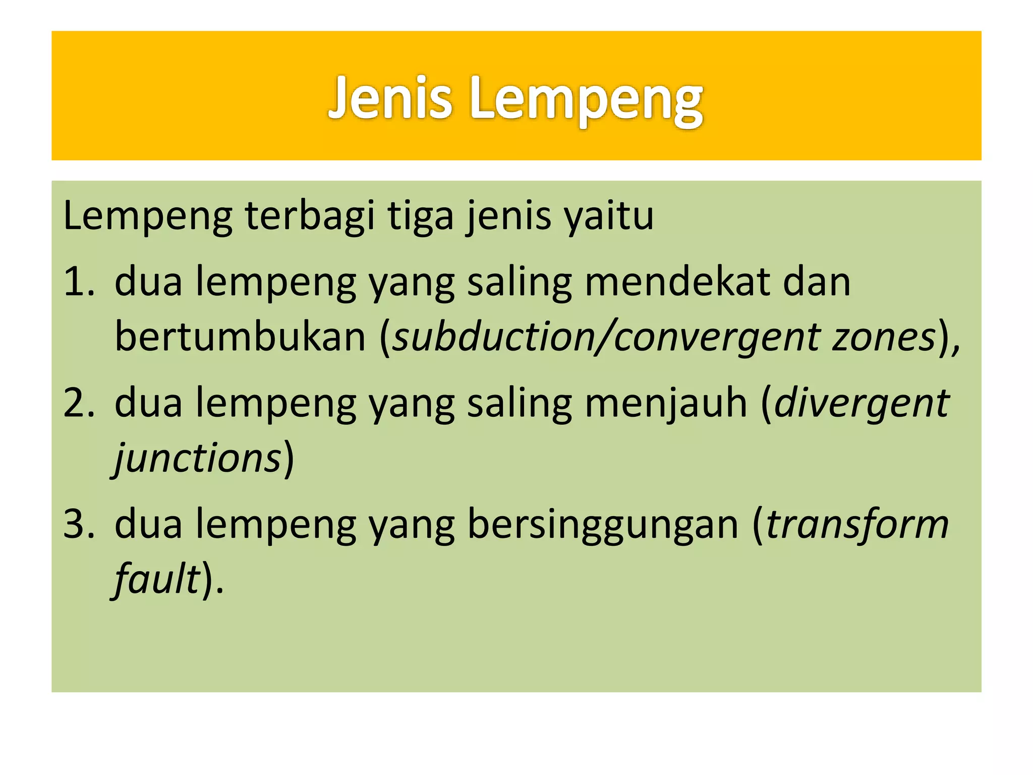 Basic Movement of plate (Lempeng Tektonik) Eso Day 1 (Kebumian) | PPTX