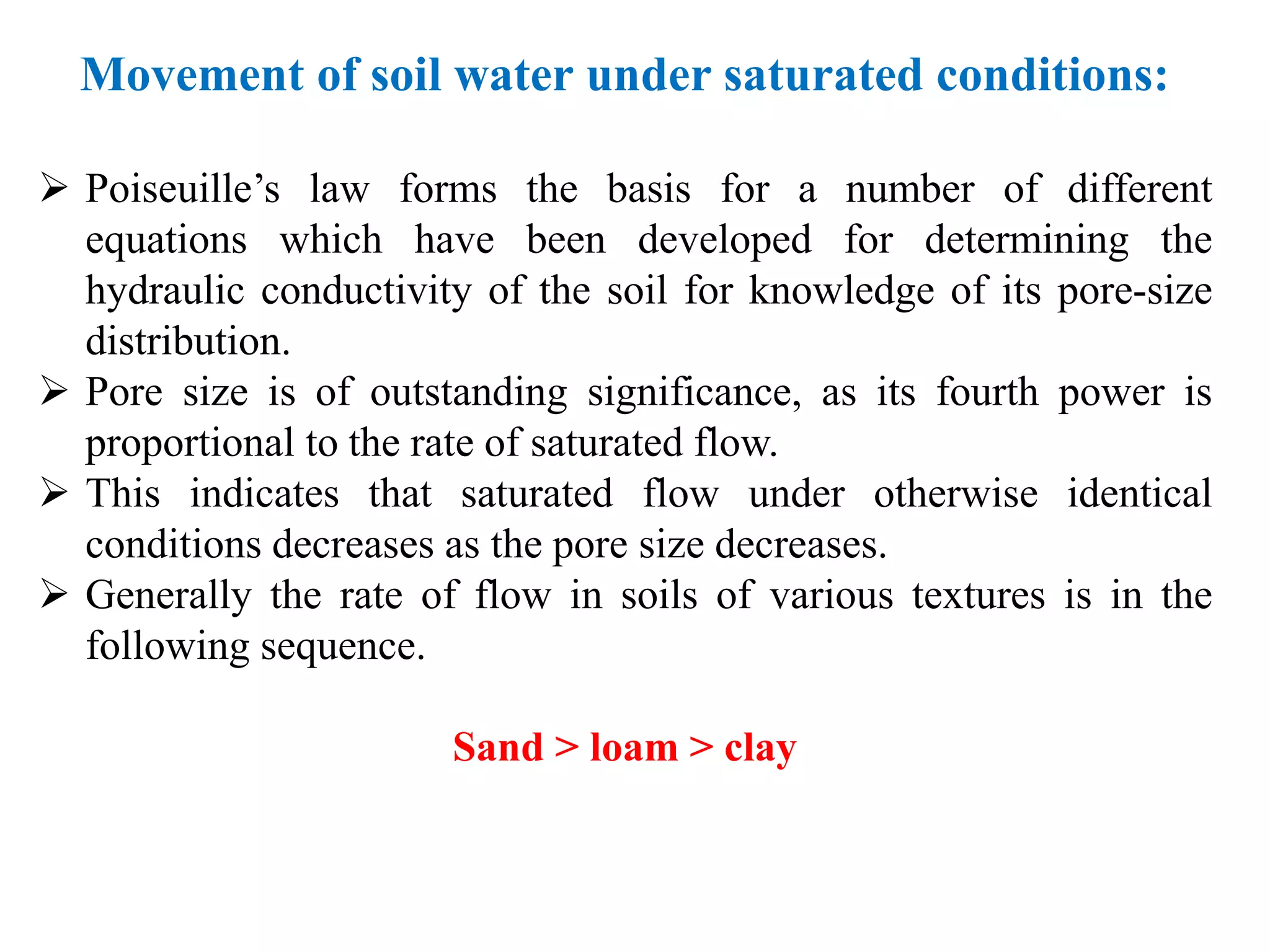 Movement of soil water | PPTX