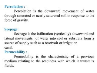 Movement of soil water | PPTX
