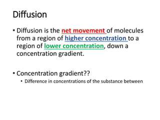 Movement of substances | PPTX