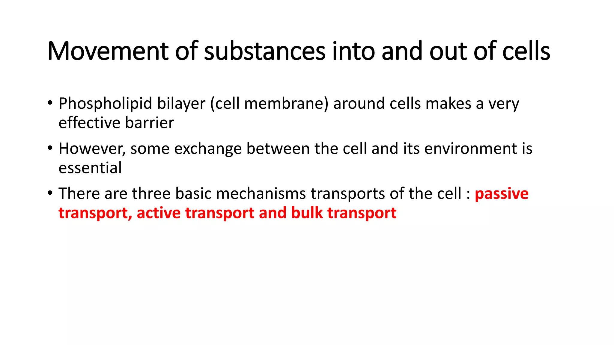 Movement of substances into and out of cells.pptx | Biological Sciences ...