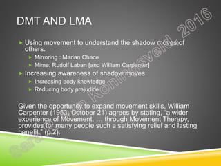 Movement Psychology in Dance/Movement Therapy | PPTX