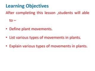 Movements in plants | PPTX