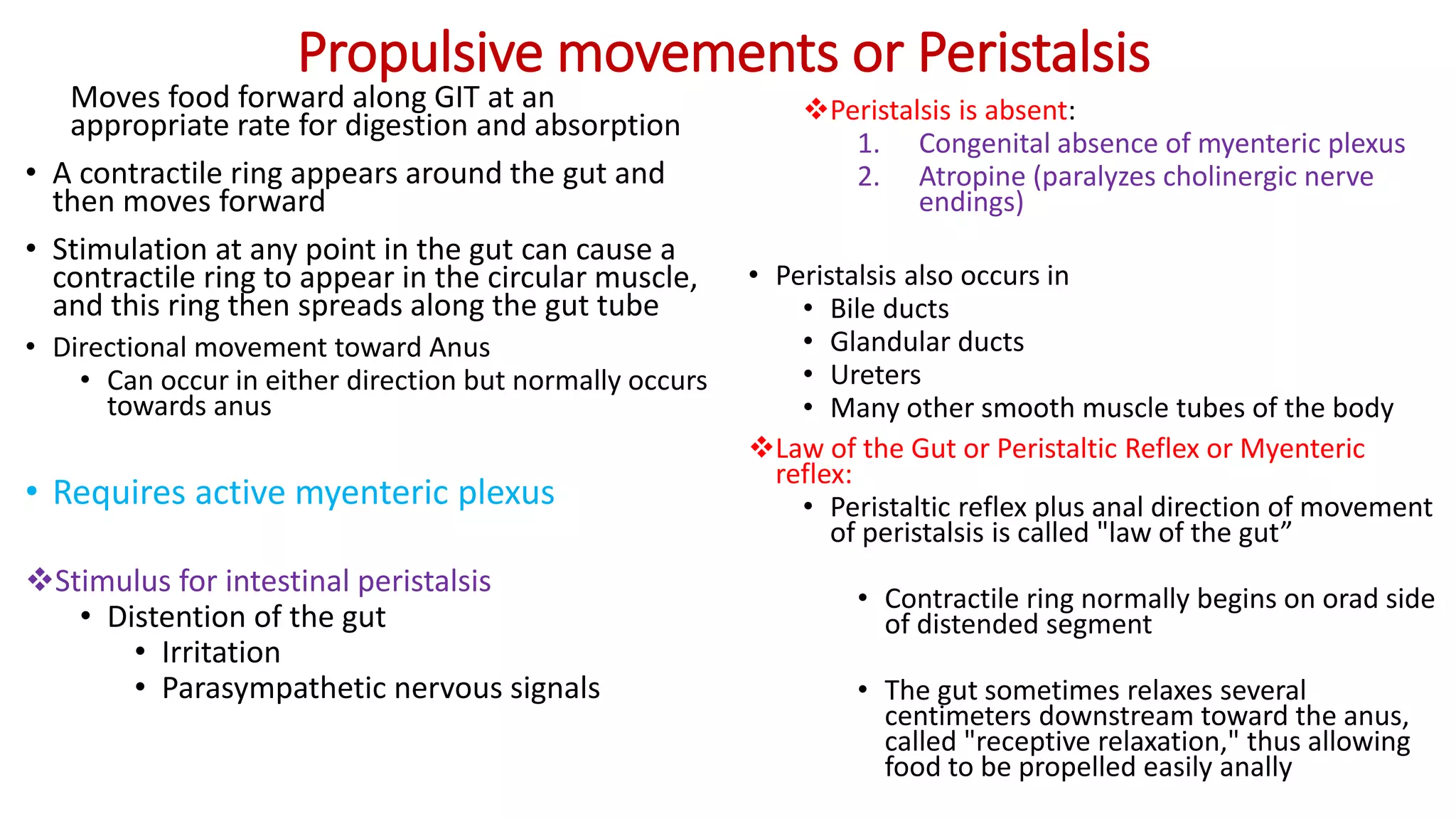 Movements in the GIT( the guyton and hall physiology) | PPTX