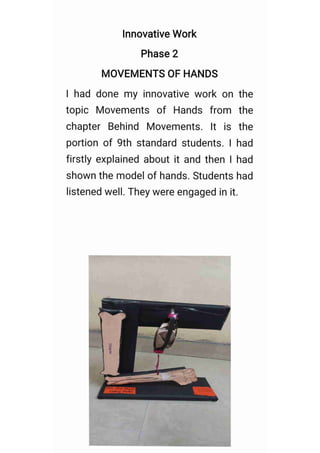 Movements of Hands Innovative Work Phase 2 | PDF