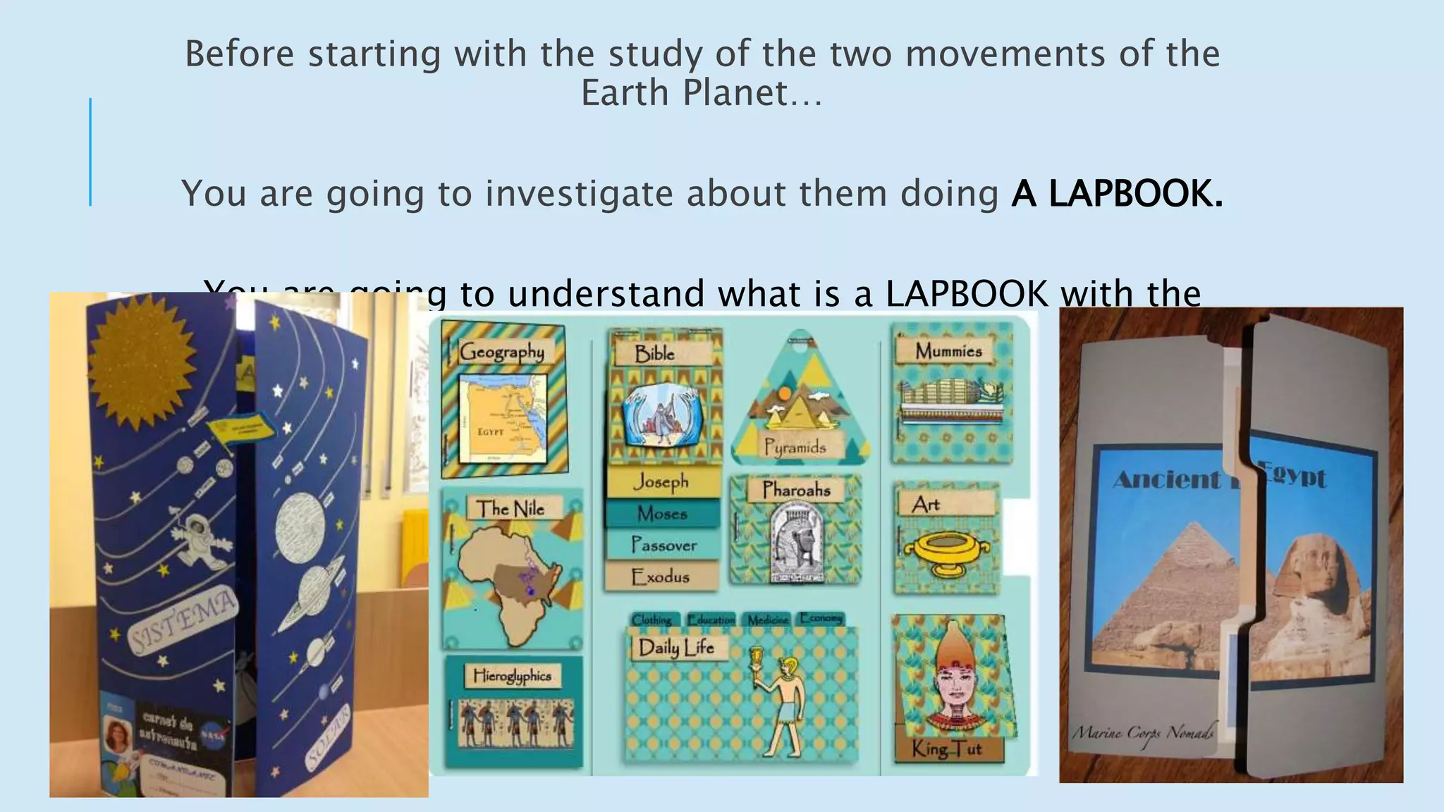 Lapbook: Movements of the Earth | PPT