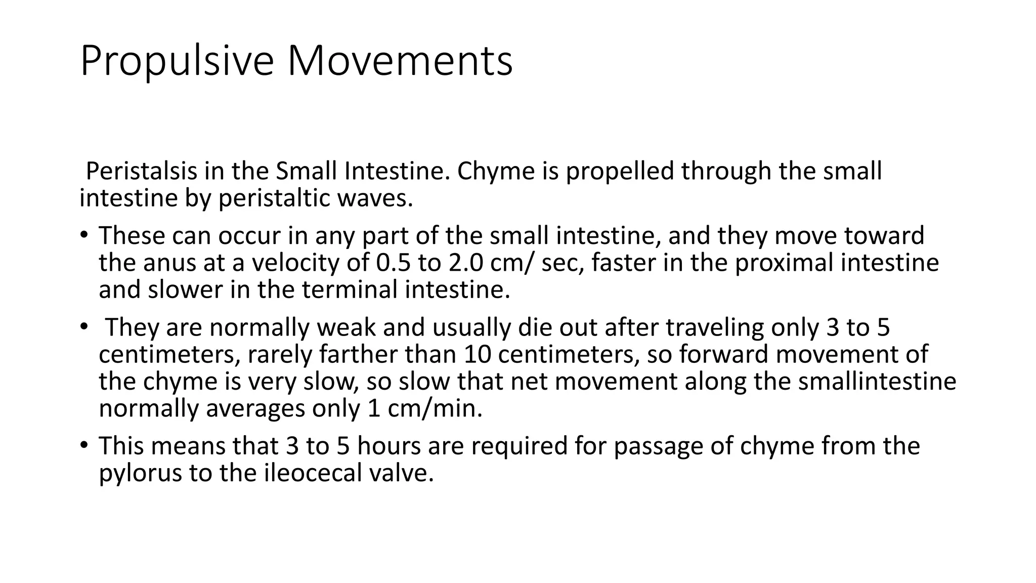 Movements of the small intestine | PPTX