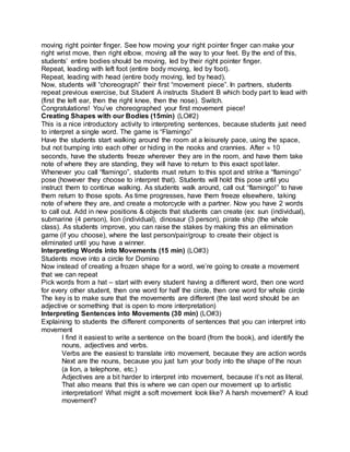 Grade 7 Movement Unit (Drama) | DOCX