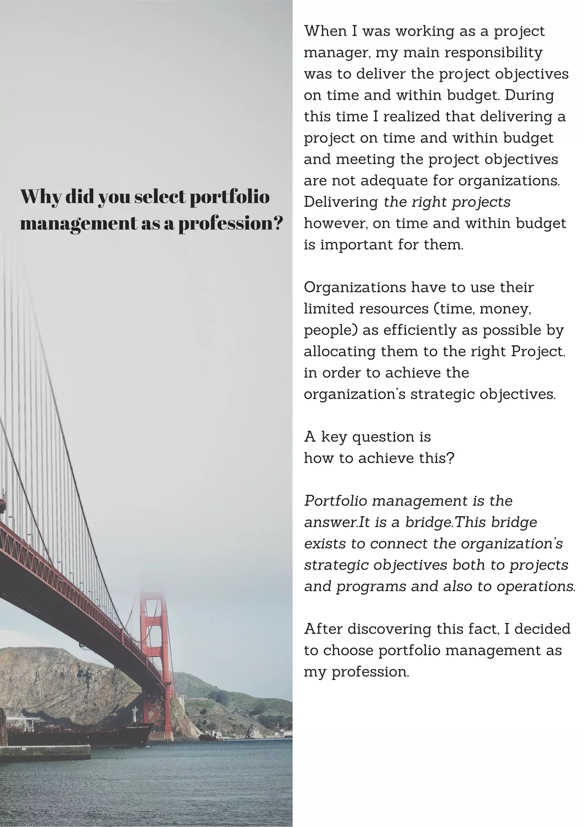 MOVE ORGANIZATION TO THE FUTURE THROUGH PORTFOLIO MANAGEMENT | PDF ...
