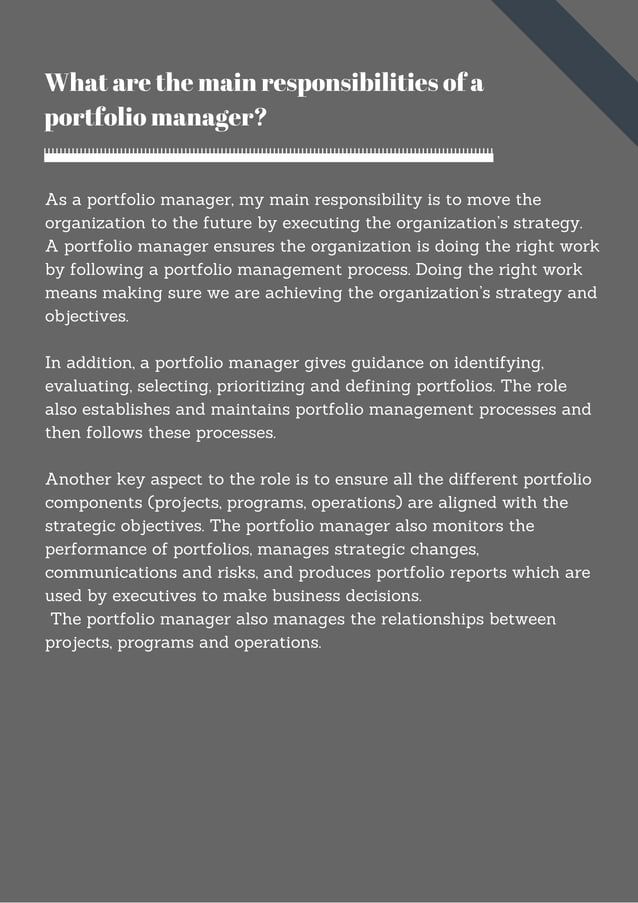 MOVE ORGANIZATION TO THE FUTURE THROUGH PORTFOLIO MANAGEMENT | PDF ...