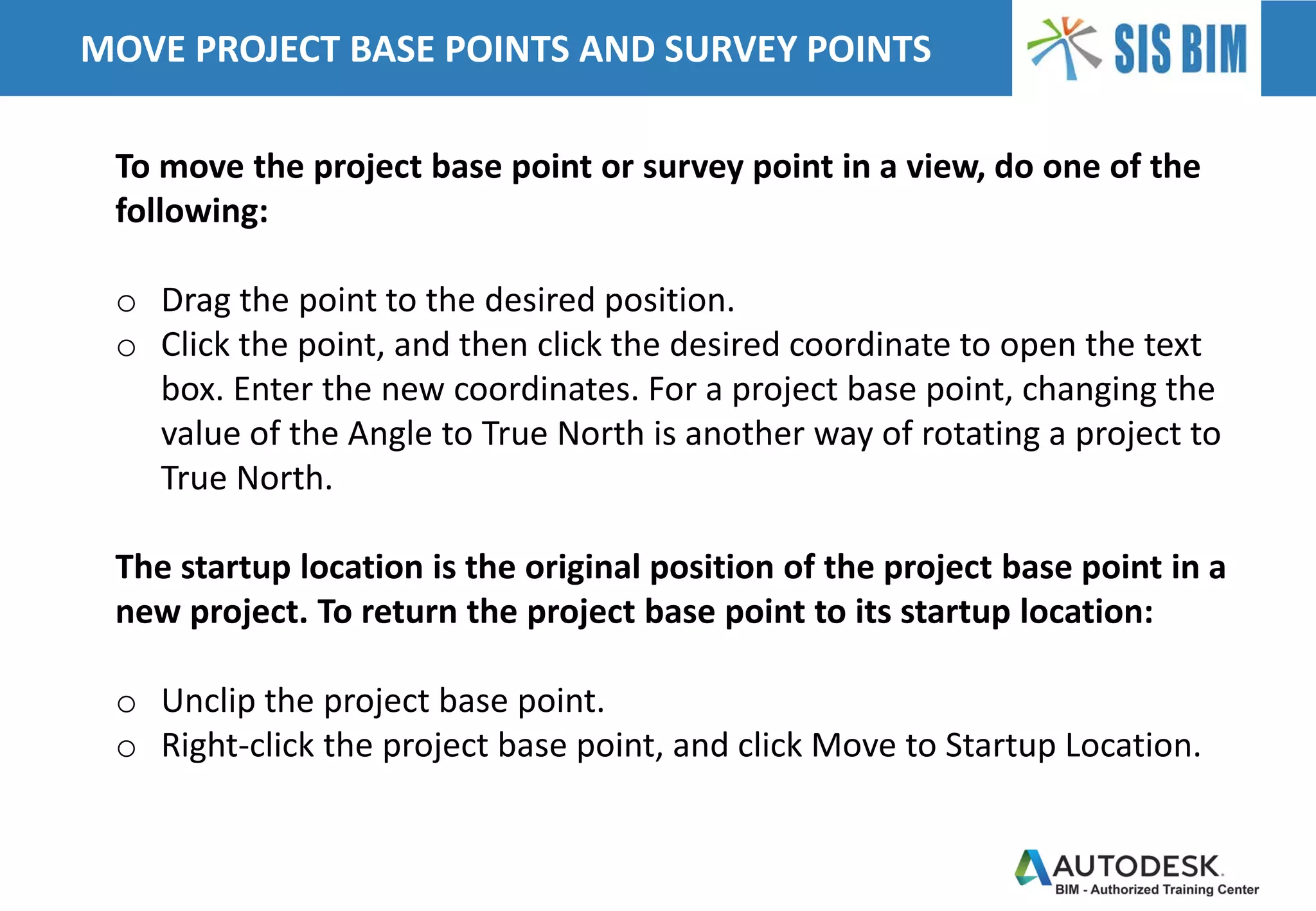 HOW TO MOVE PROJECT BASE POINTS AND SURVEY POINTS IN BIM WITH REVIT APPLICATION | PDF