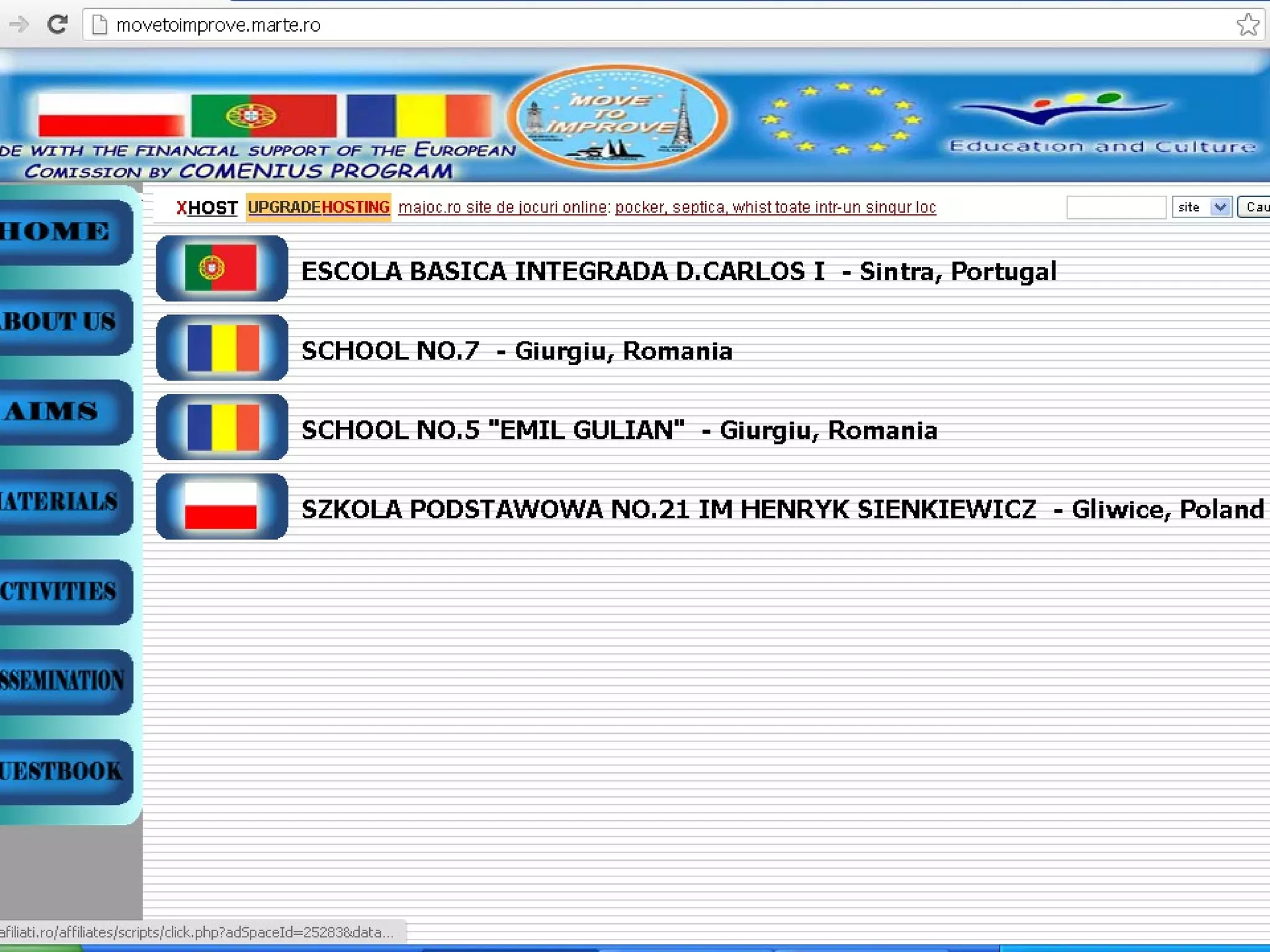 Move to improve proiect comenius | PPT