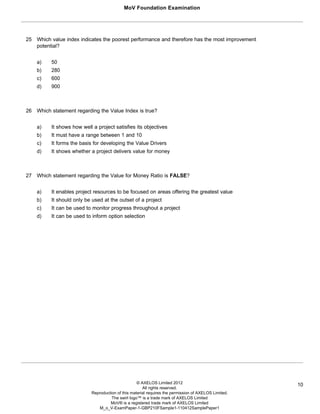 MoV foundation sample paper | PDF