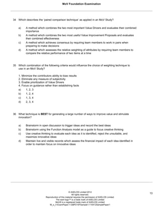 MoV foundation sample paper | PDF