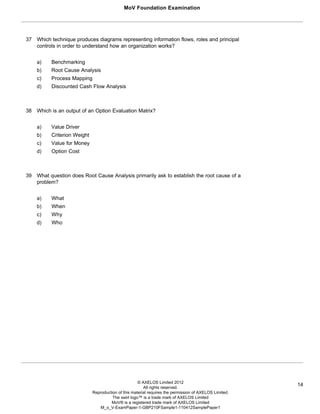 MoV foundation sample paper | PDF