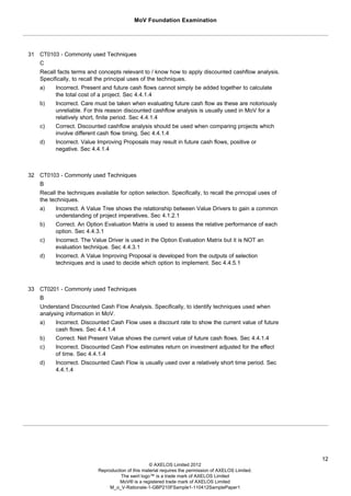 Mov foundation sample paper rationales | PDF
