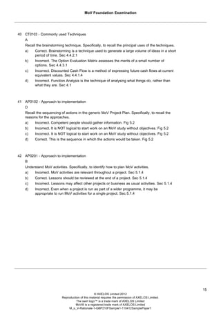 Mov foundation sample paper rationales | PDF