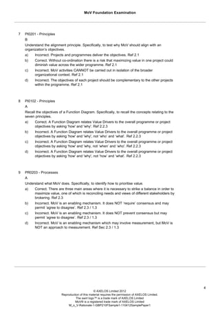 Mov foundation sample paper rationales | PDF