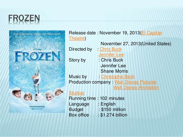 Movie frozen