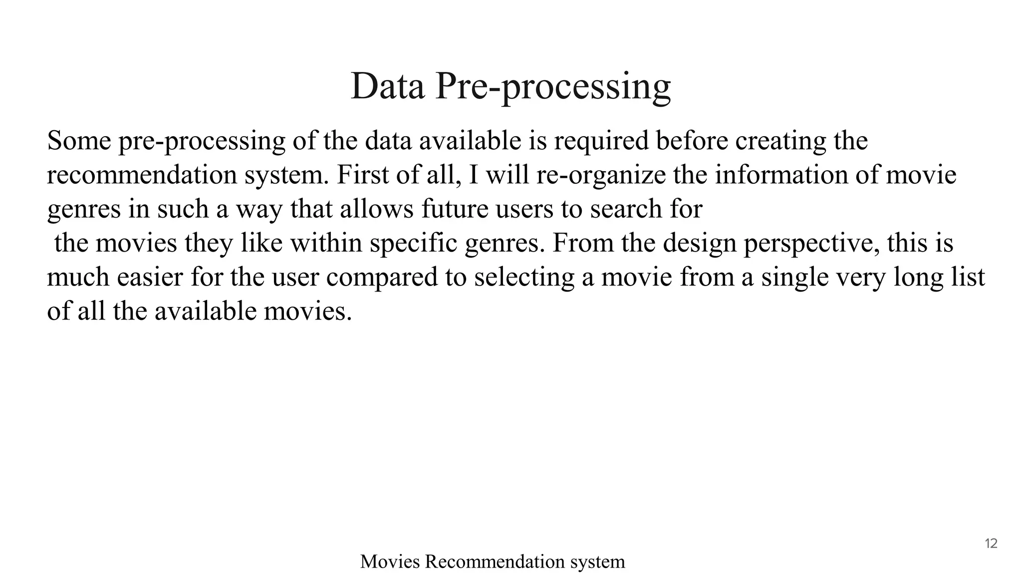 Movie recommendation system using collaborative filtering system | PPTX