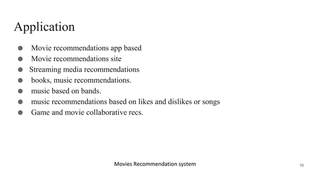 Movie recommendation system using collaborative filtering system | PPTX