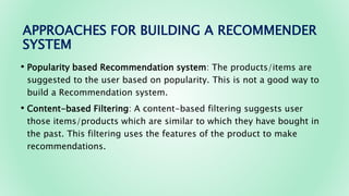 powerpoint presentation on movie recommender system. | PPTX