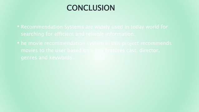 powerpoint presentation on movie recommender system. | PPTX | Operating ...