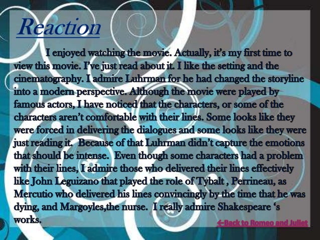 Movie analysis romeo and juliet and moulin rouge | PPTX