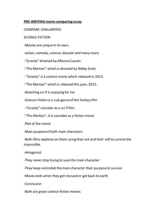 Movie compare esssay | DOCX