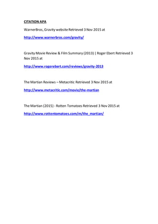 Movie compare esssay | DOCX