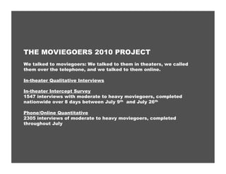 Moviegoers 2010 | PDF