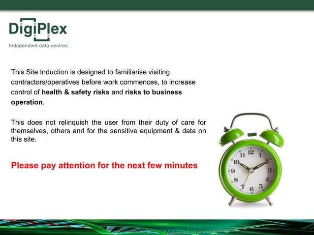 DigiPlex induction briefing | PPTX