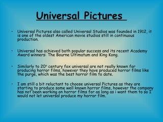 Movie Institutions | PPT