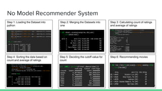 Movie lens recommender systems | PPT