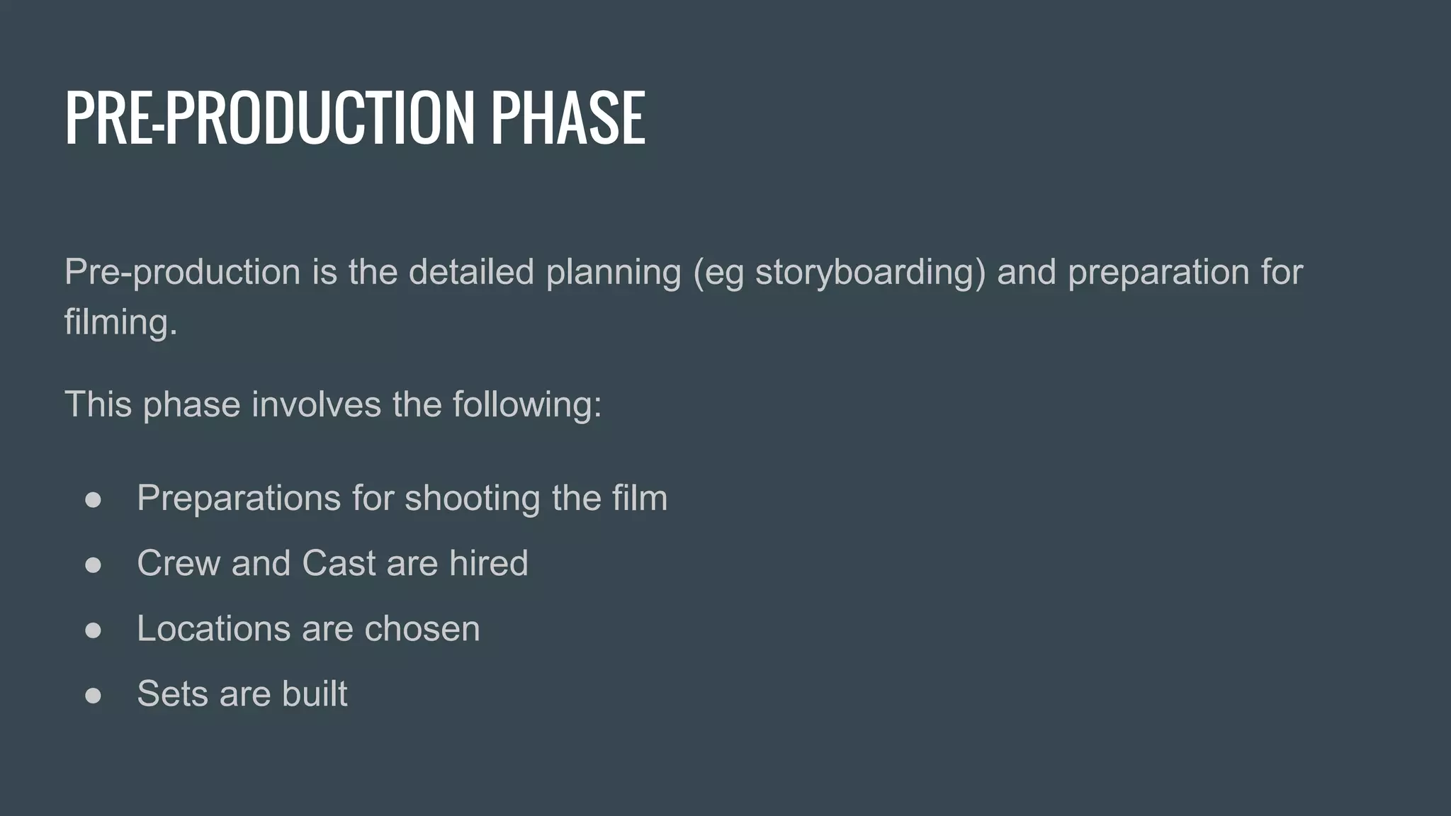 Movie making process ppt | PPTX