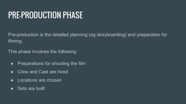 Movie making process ppt | PPTX | Video Production | Content Production