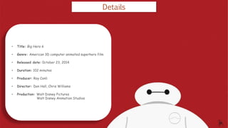 ELC231 Movie Oral Commentary - Big Hero 6 | PPTX