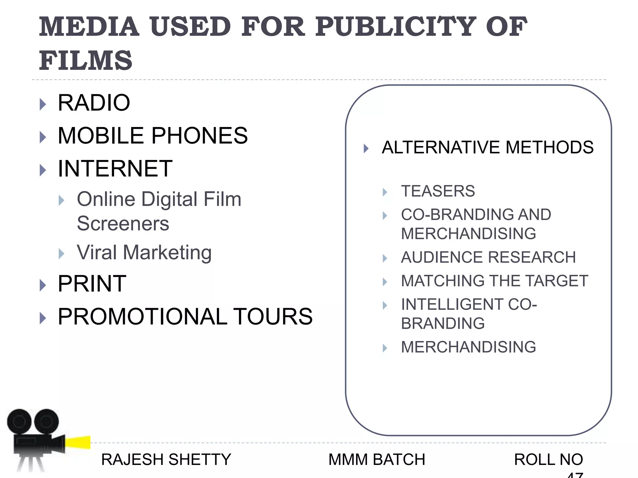 Movie Positioning in India - ADVT Project | PPT
