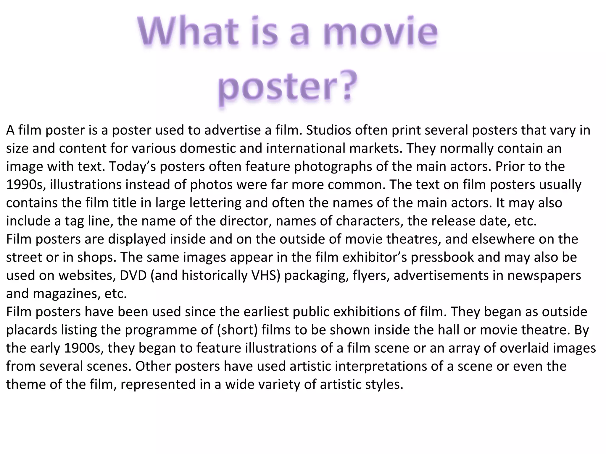 Movie poster analysis | PPT