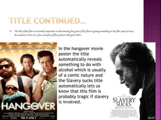 Movie poster codes and conventions! | PPTX