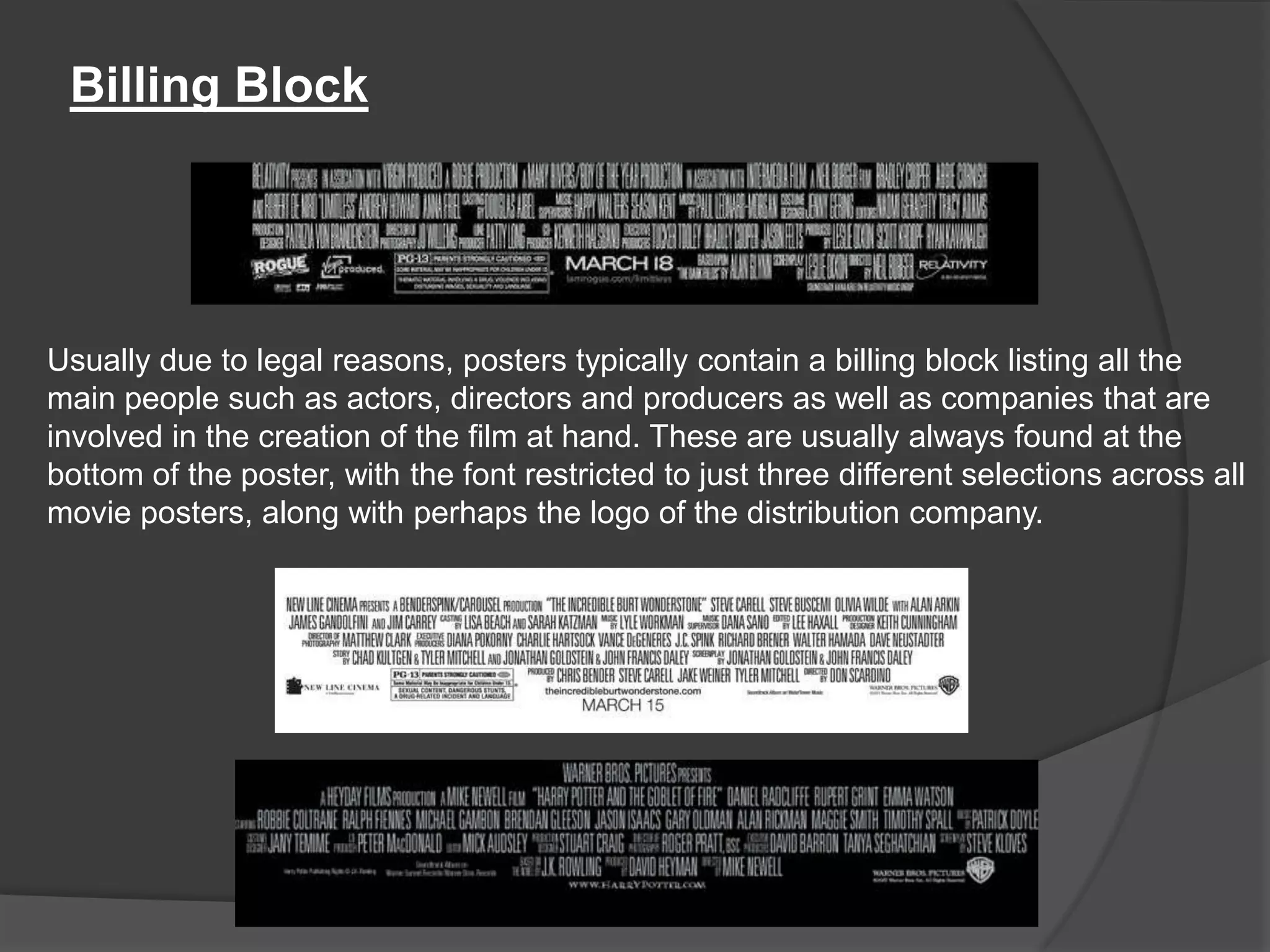 Movie Poster Codes and Conventions | PPTX