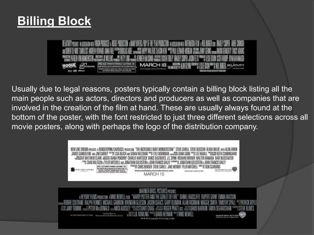 Movie Poster Codes and Conventions | PPTX