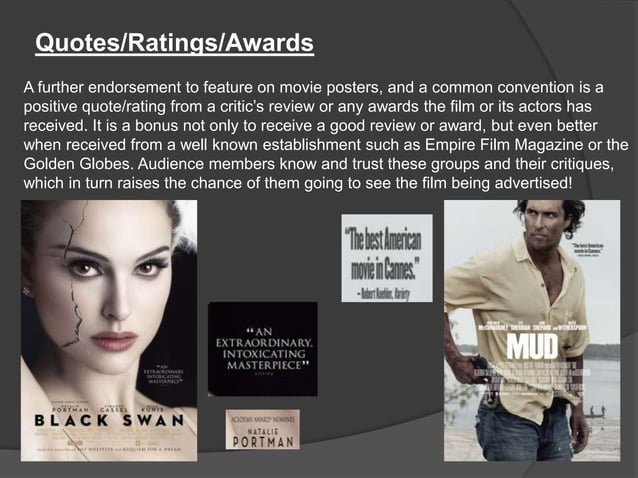 Movie Poster Codes and Conventions | PPTX
