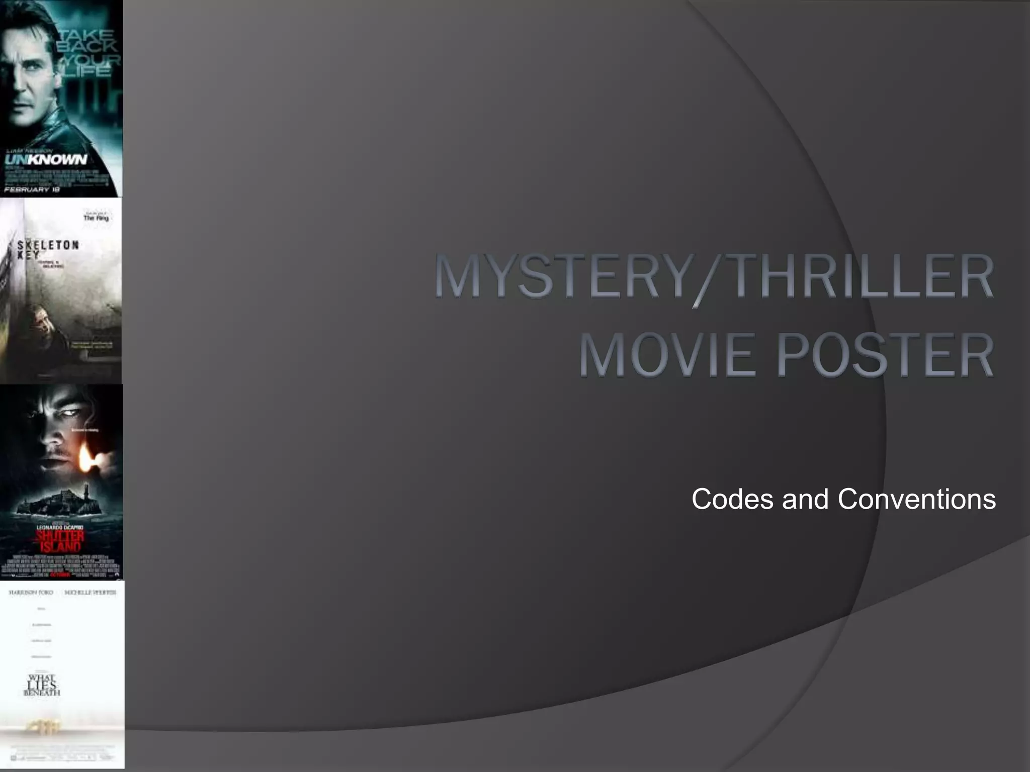 Movie Poster Codes and Conventions | PPTX