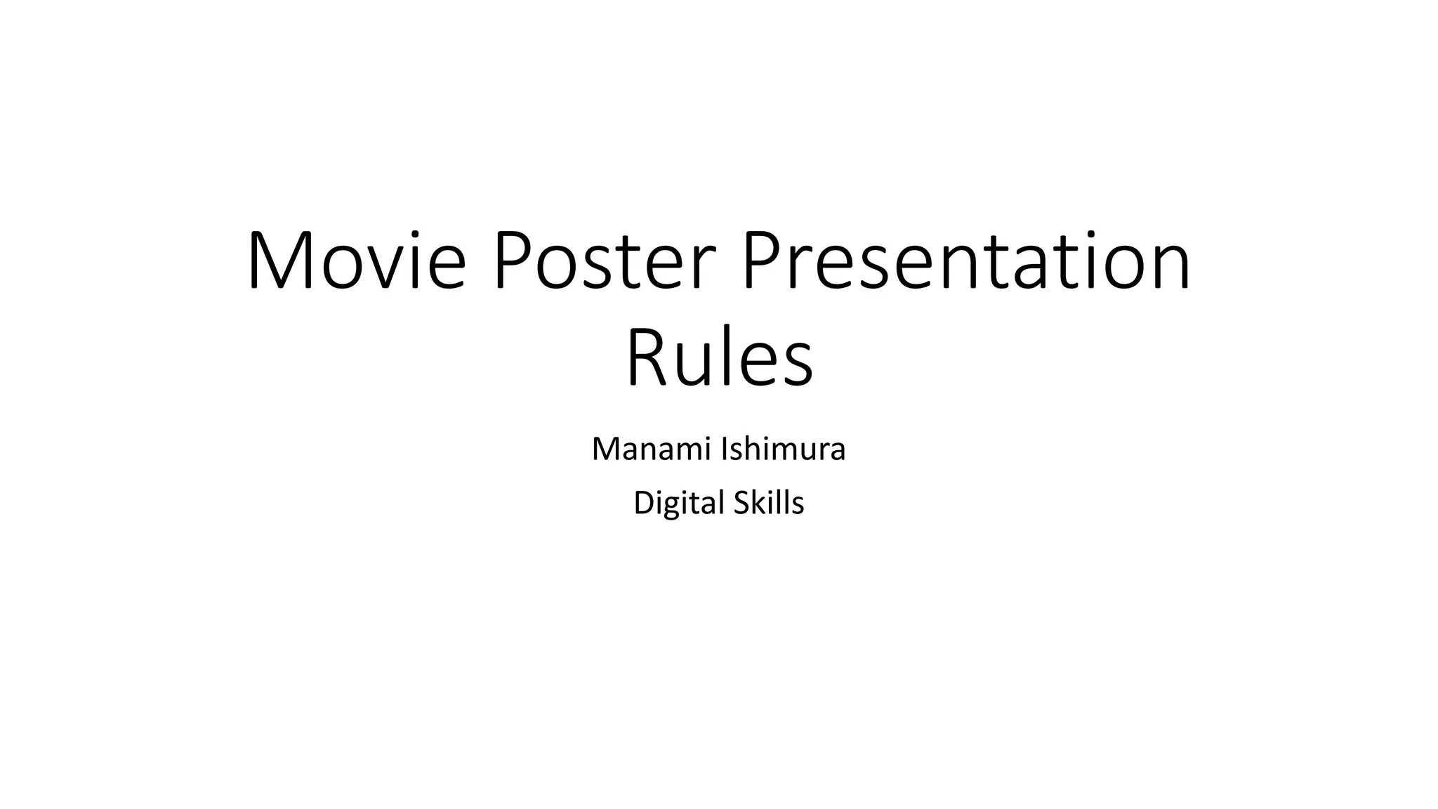 Movie poster Presentation rules | PPTX