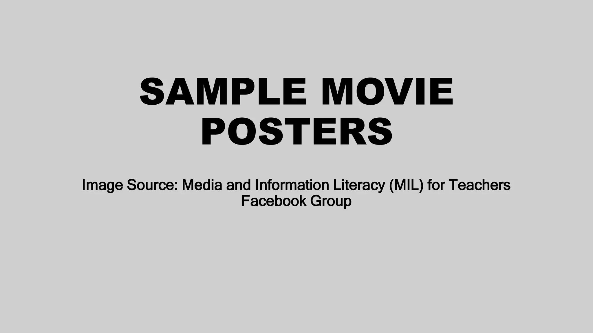 Sample Movie Poster Images | PPT
