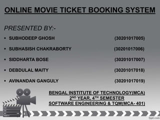 Movie Ticket Booking Website Project Presentation | PPTX