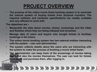Movie Ticket Booking Website Project Presentation | PPTX