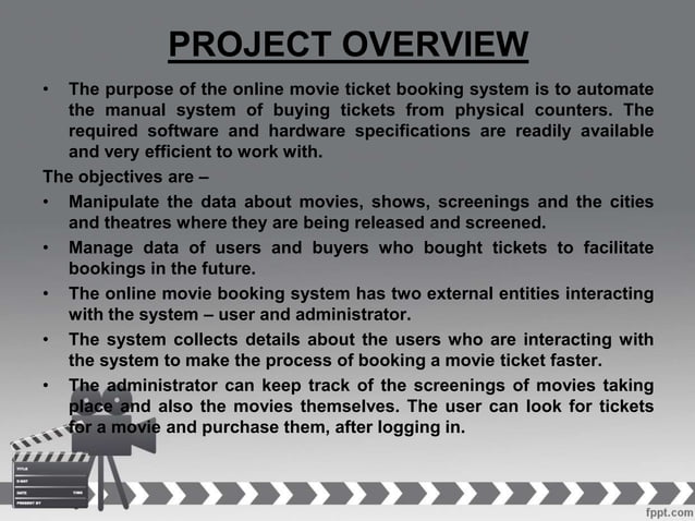 Movie Ticket Booking Website Project Presentation | PPTX